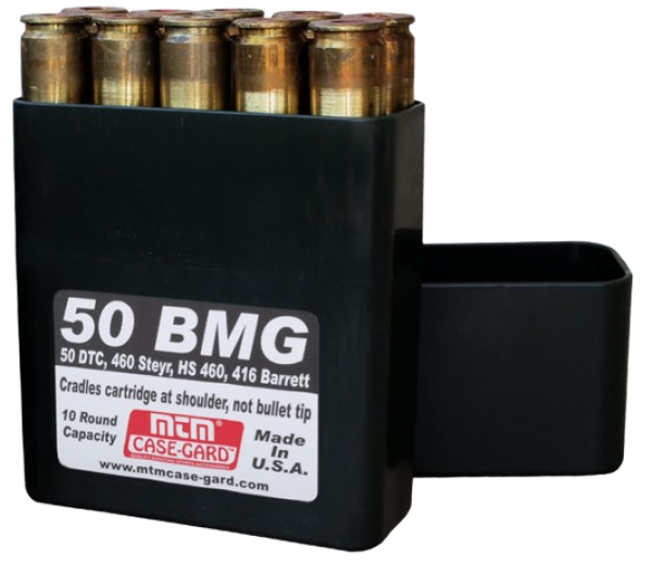 BALLISTIKSCHUPPEN - MTM Box Stülpdeckel .50 BMG Schwarz 10 Stück #BMG1040